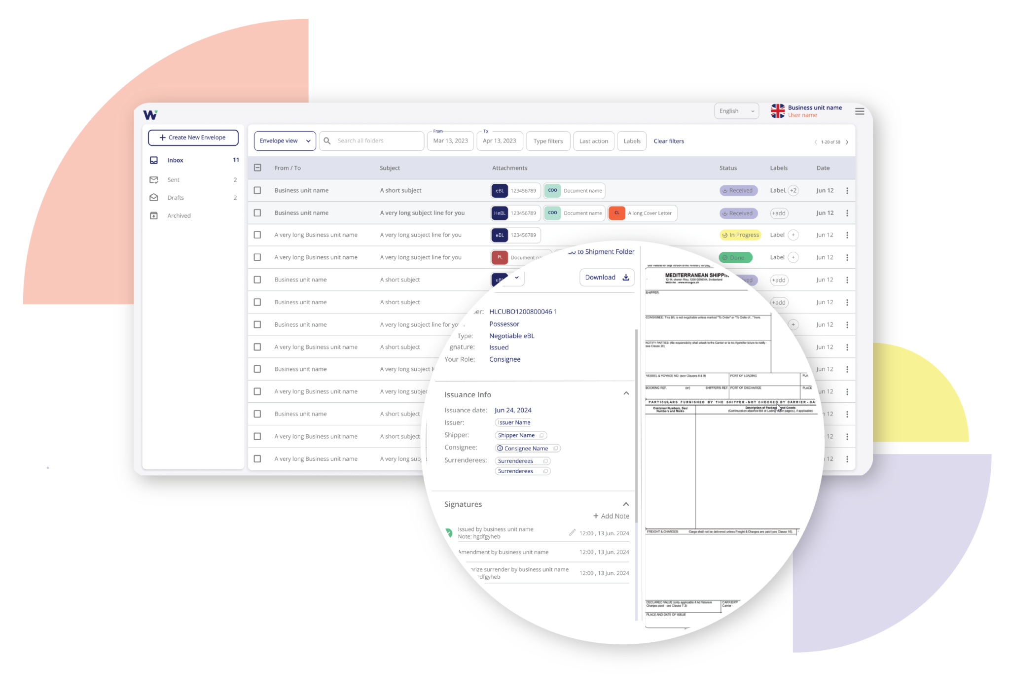 WaveBL EBLs Solution: Electronic Bill of Lading Software | eHBL ...