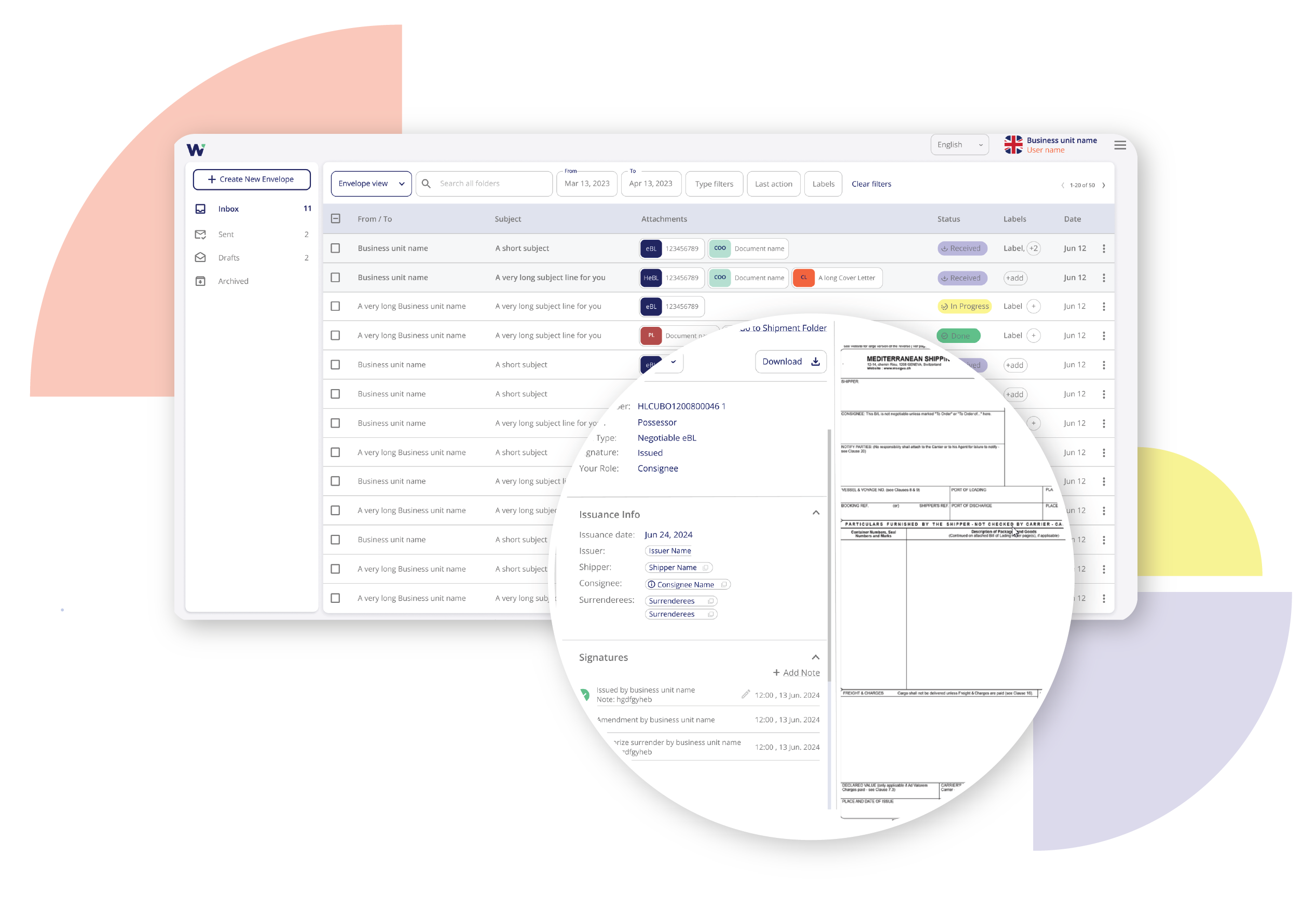WaveBL EBL Solution: Digital Bills of Lading Software